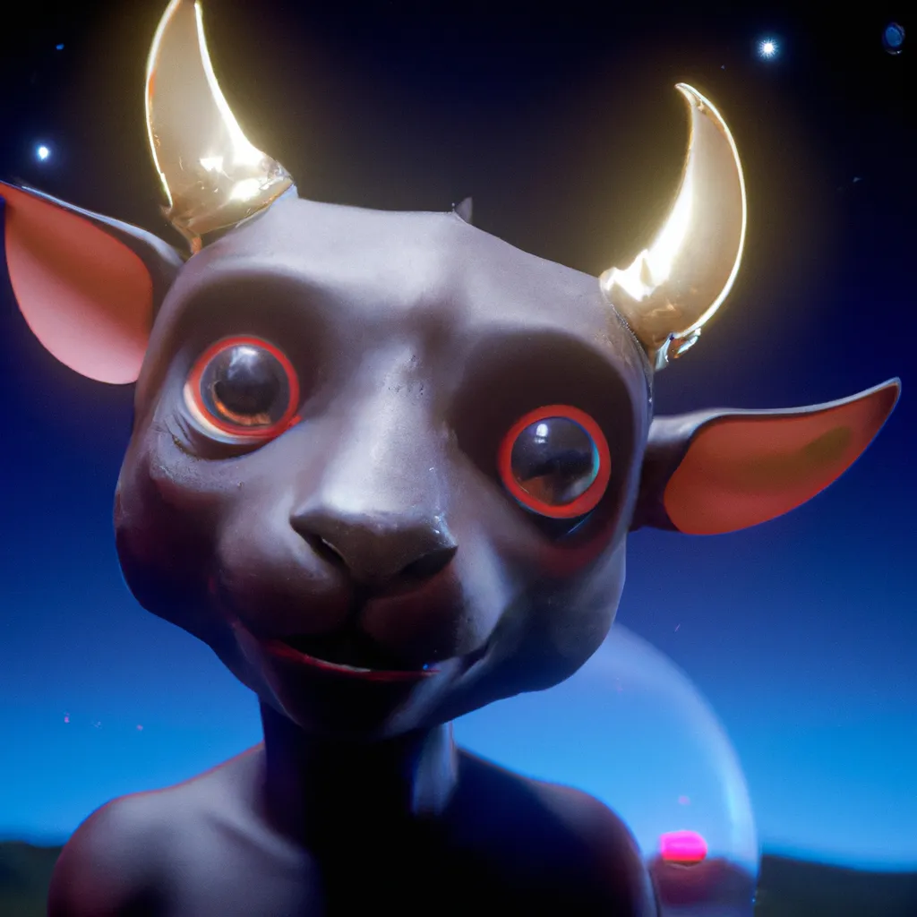 Cute 4d rendered Portrait of a Devil Minotaur at the... | OpenArt