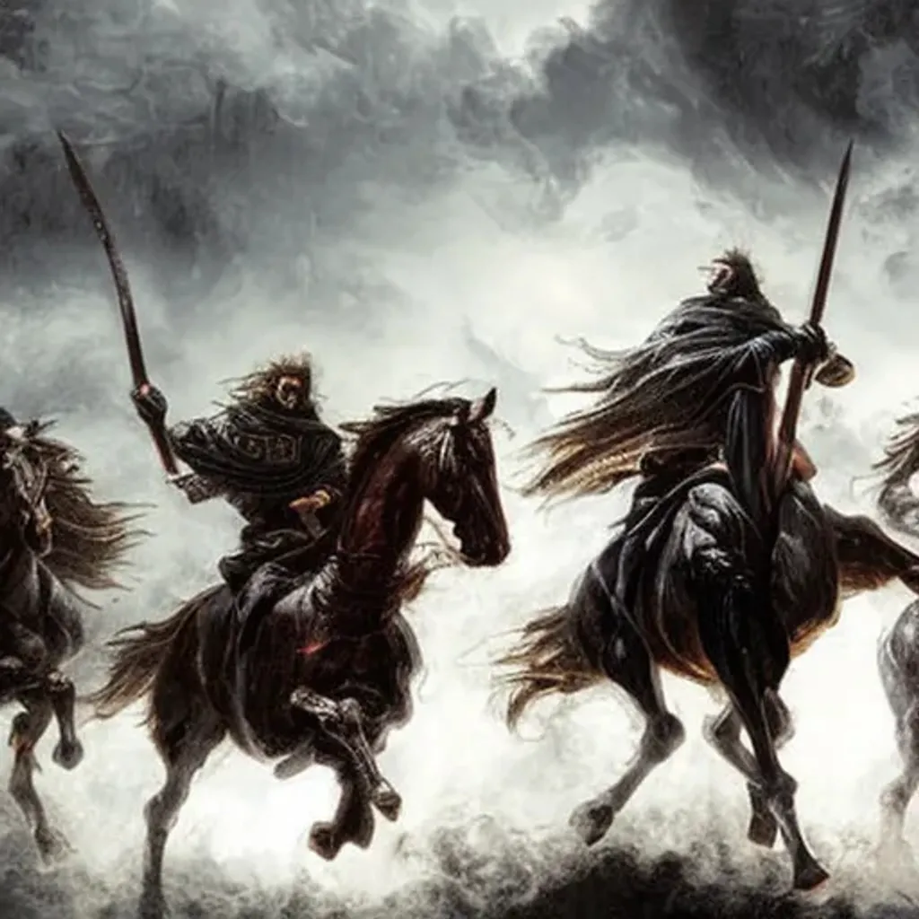 "Four Horsemen of the Apocalypse", "Apocalypse", "Ho... | OpenArt