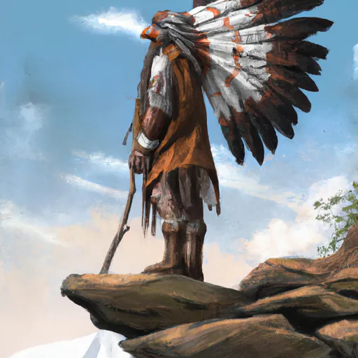 Dark creepy native American skeleton clothes it aged... | OpenArt