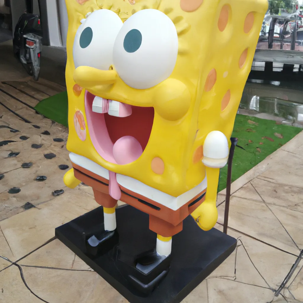 a statue of spongebob | OpenArt