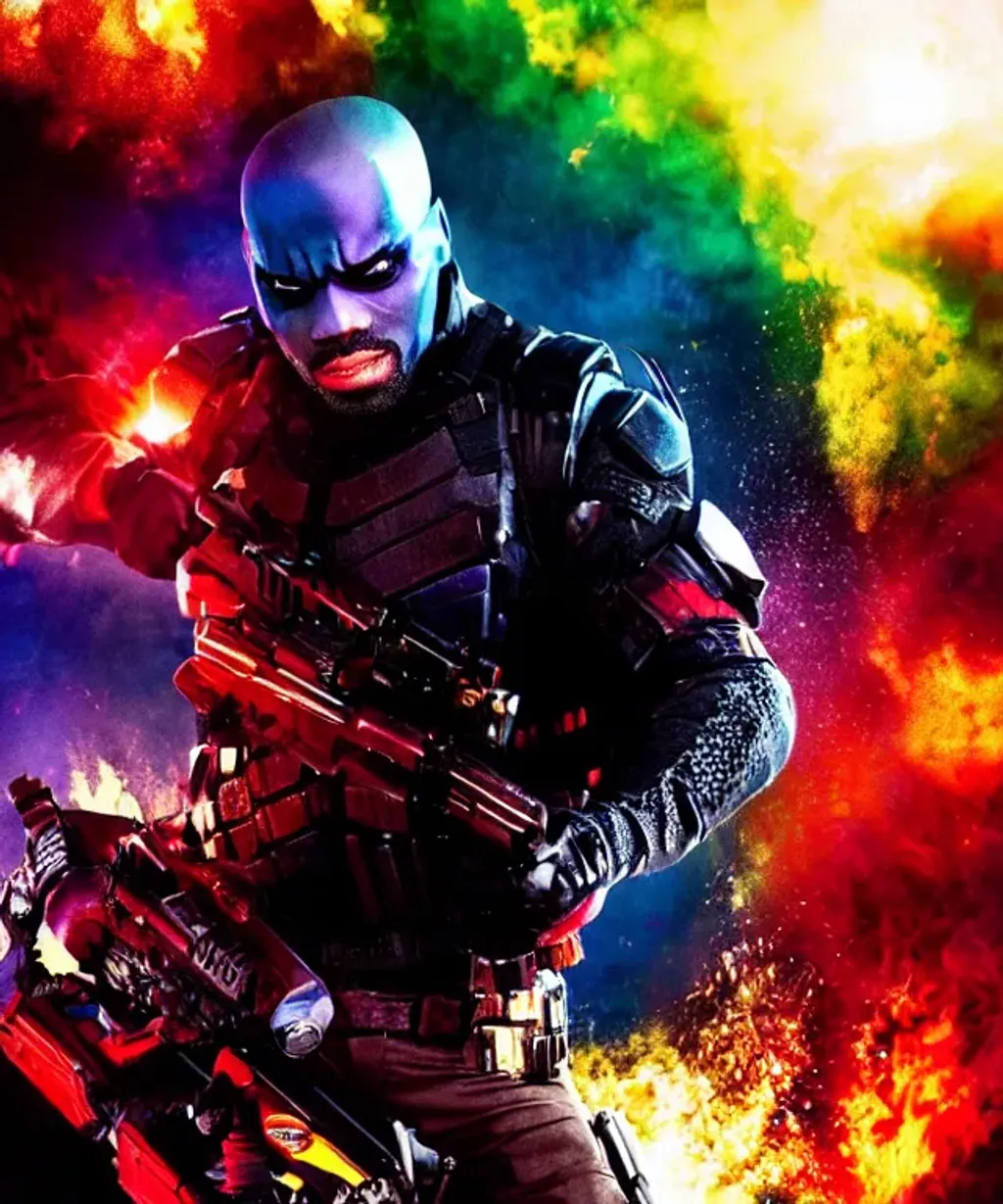 vivid dripping colors, (((Deadshot))), vivid color,... | OpenArt