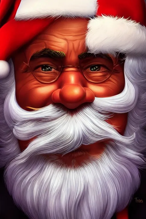 Santa Claus caricature by Tiago Hoisel and Moebius,... | OpenArt