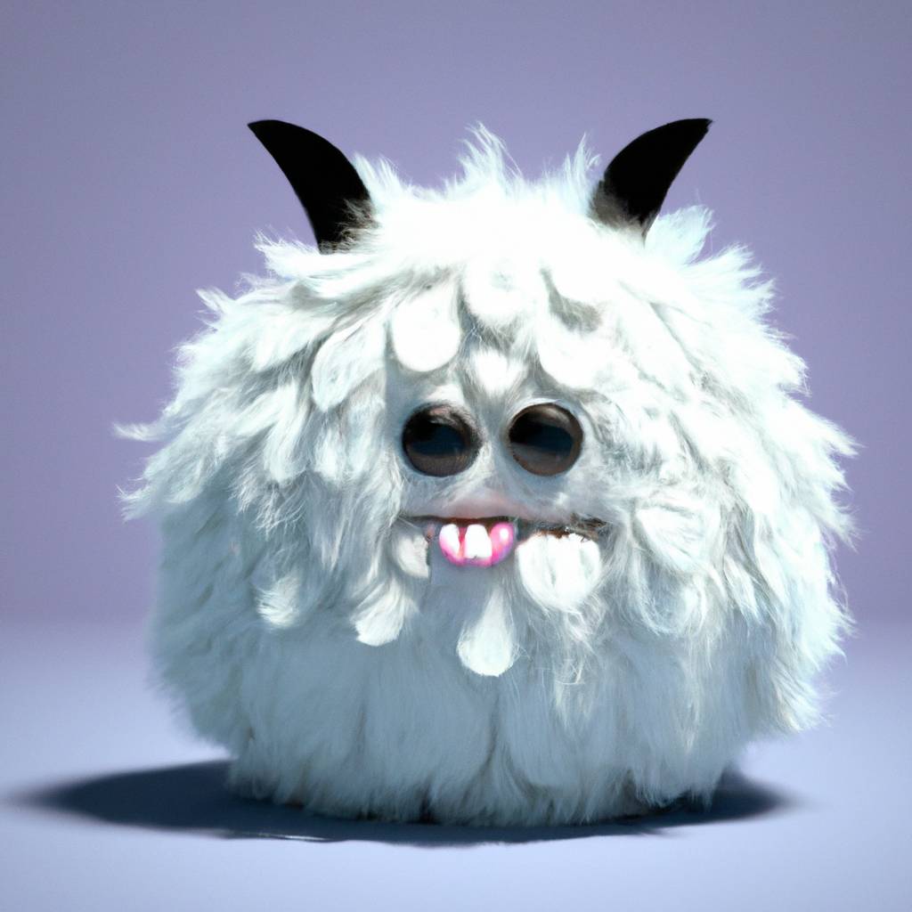 A scary puffy monster,3D render,blender, highly deta...