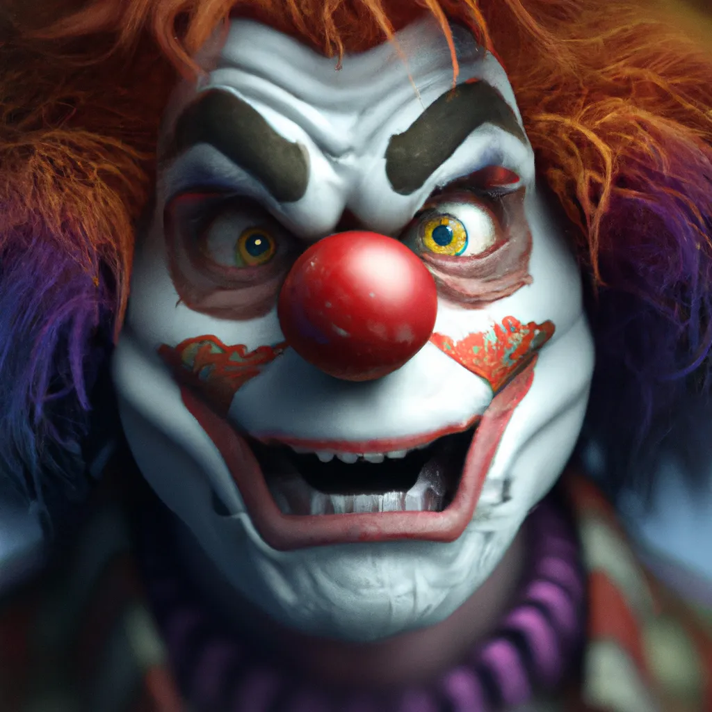 pixar portrait of a spooky scary clown . digital Art... | OpenArt