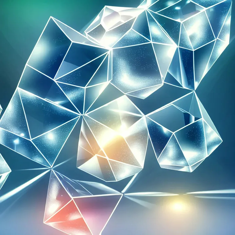 isometric Crystal cluster, universe inside a cup, re... | OpenArt