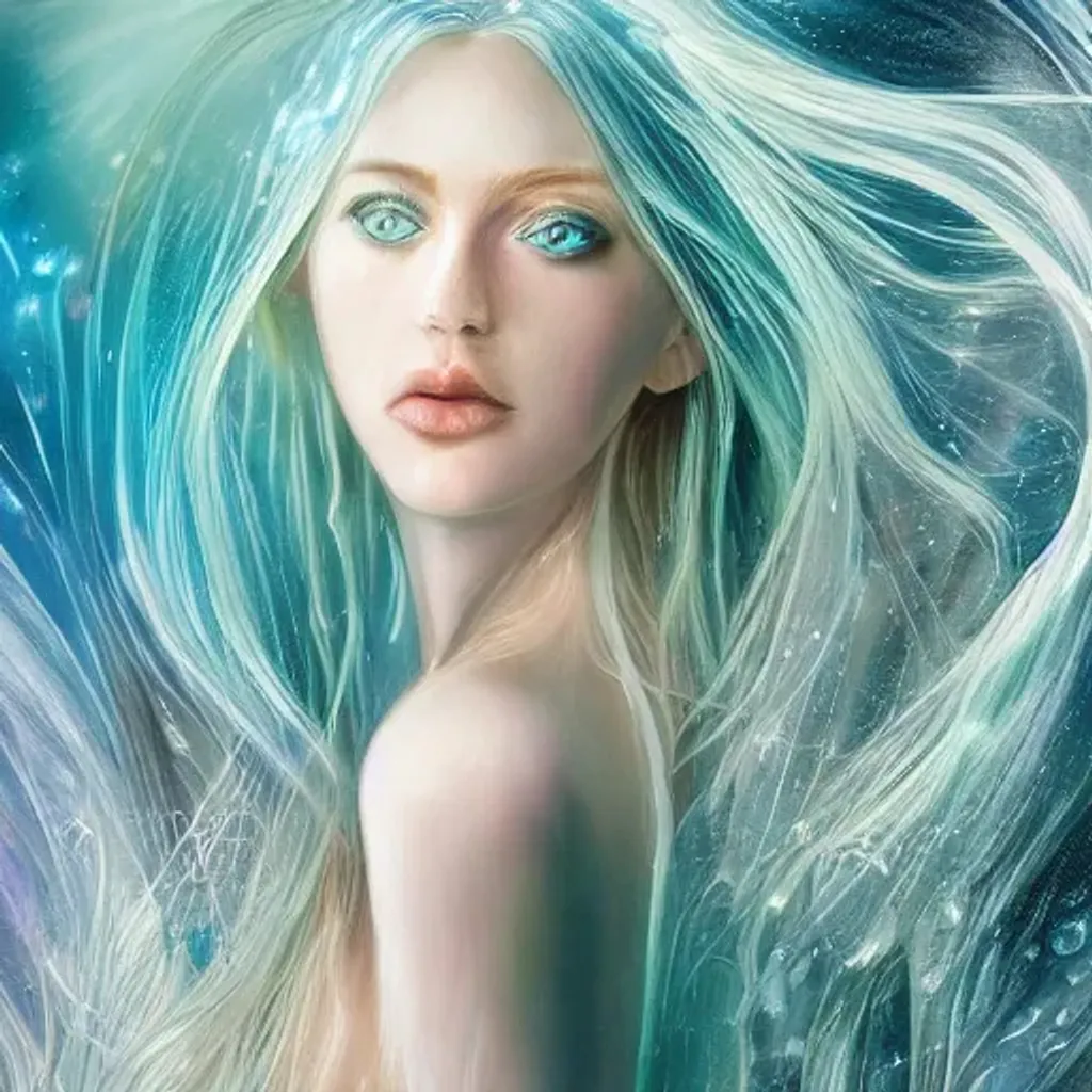 a lifelike realistic beautiful goddess mermaid looki... | OpenArt