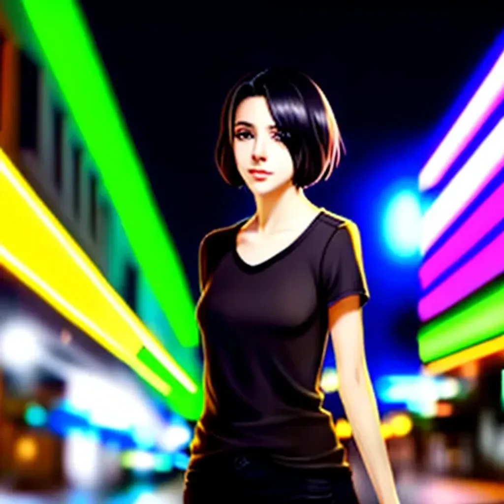 SamDoesArt a girl, hispanic, black hair, short hair,... | OpenArt