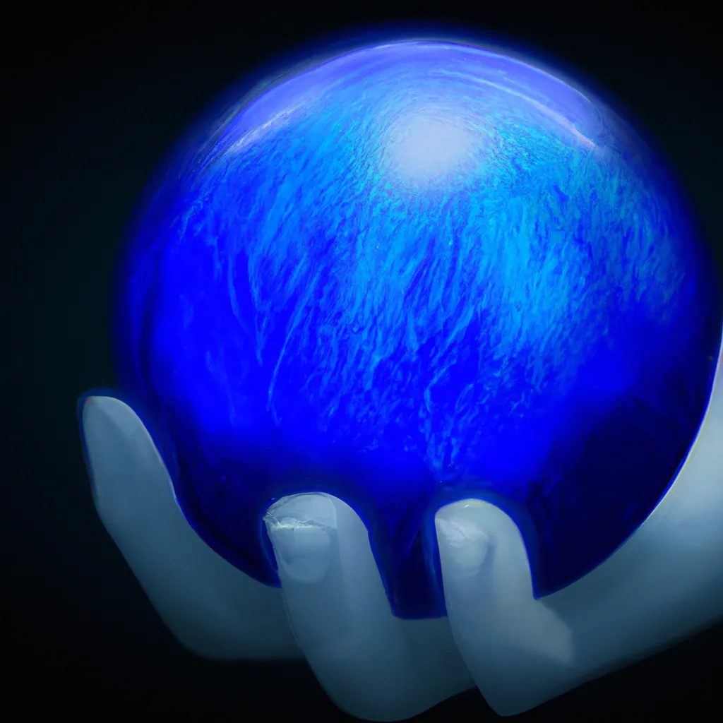 a hand holding a blue glowing orb, an ultrafine deta... | OpenArt