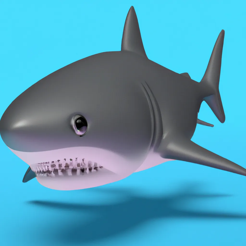 3D Render of Shark by sanrio | OpenArt