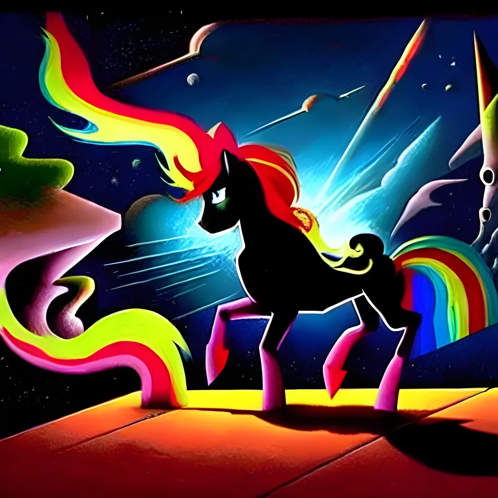 My little pony! Impressive cubism Oil painting matt... | OpenArt