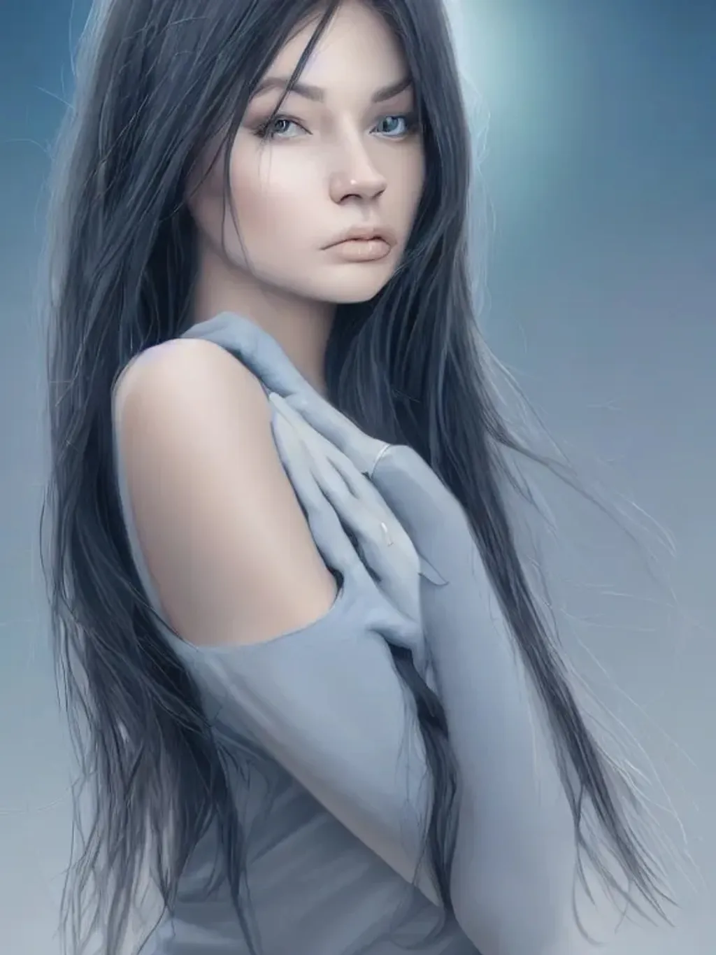 Portrait of an ethereal gothic beautiful eurasian wo... | OpenArt