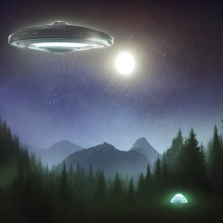 an intricately detailed alien spacecraft from the st... | OpenArt