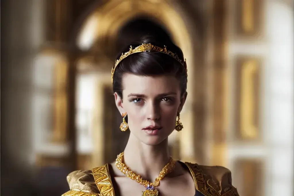 women in royal places, fresh eyes, worn princess lux... | OpenArt