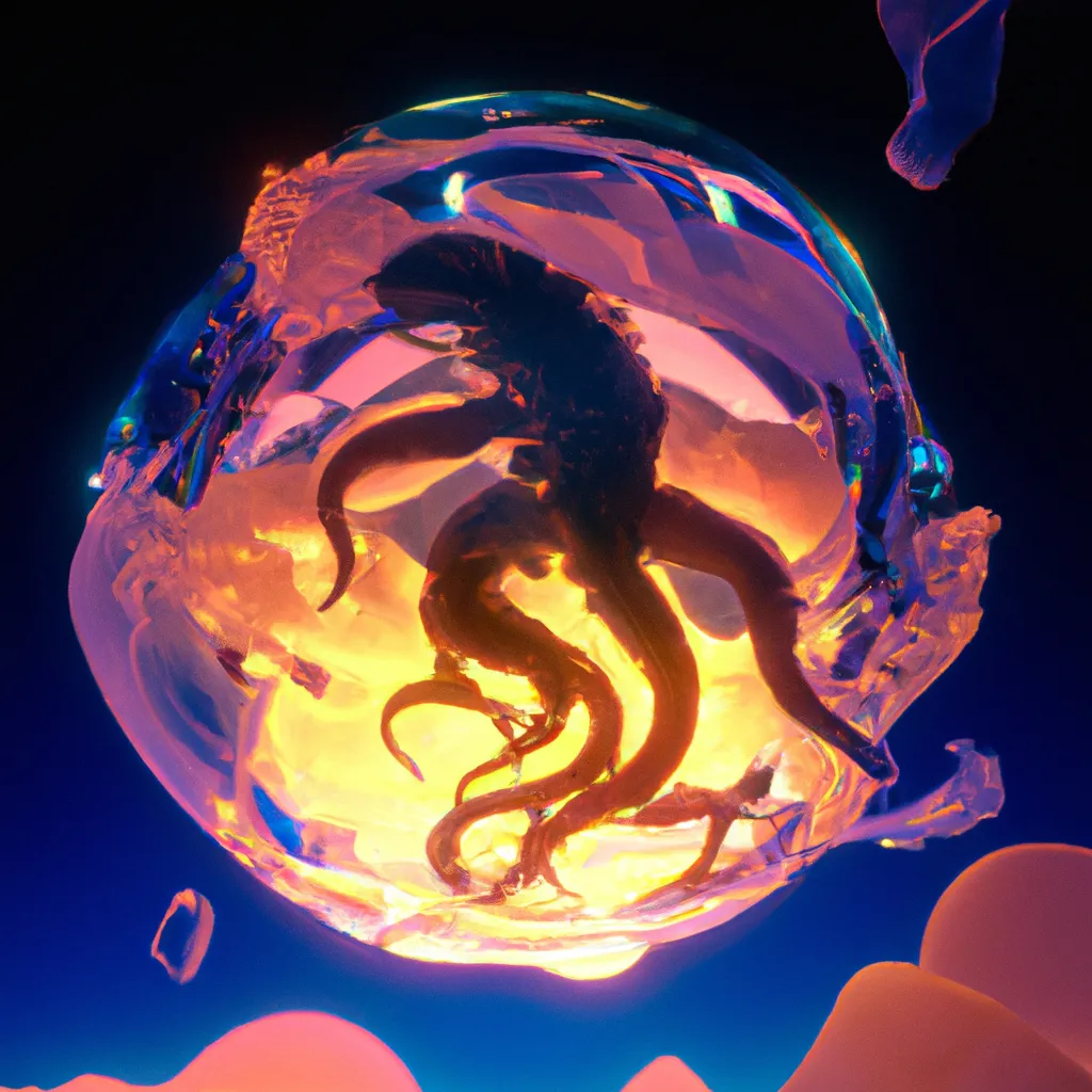 Humongous Jellyfish as a Dragon on a crystal planet,... | OpenArt