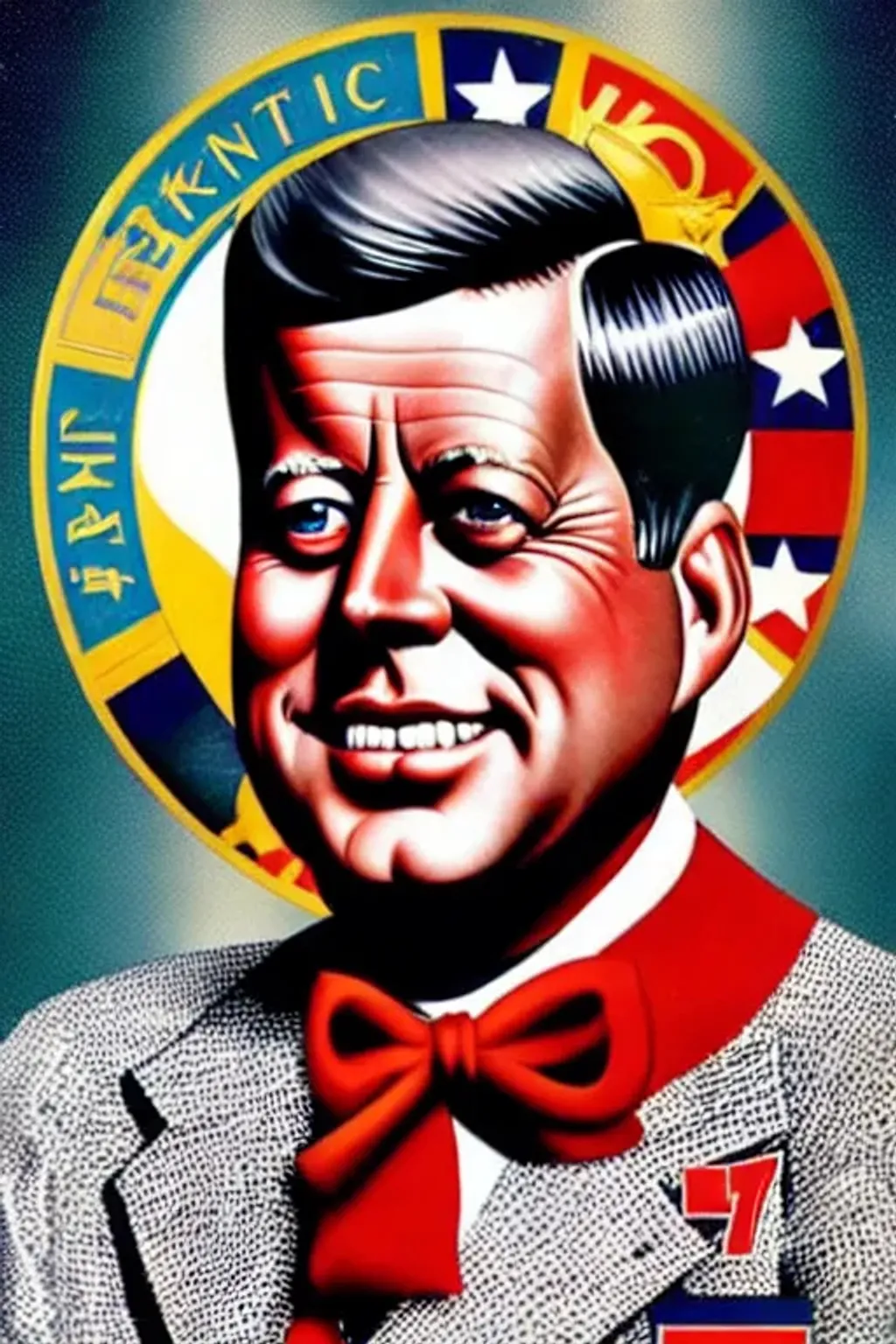John F. Kennedy caricature, perfect facial features,... | OpenArt