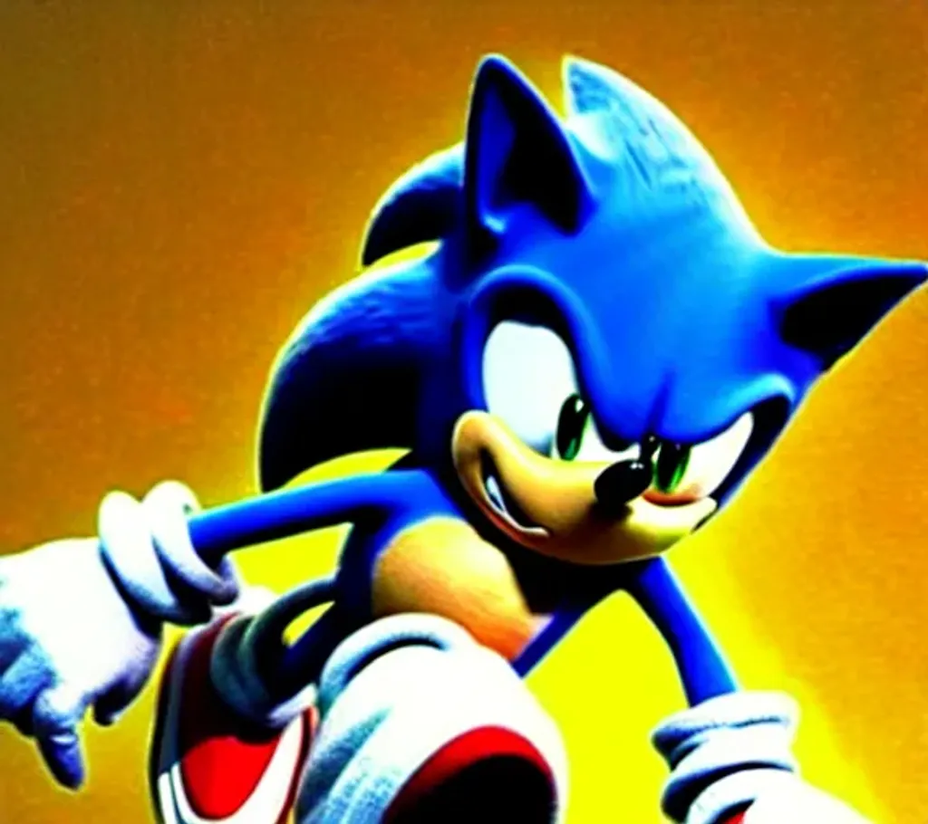 sonic the hedgehog with a fixed mouth and fixed arti... | OpenArt