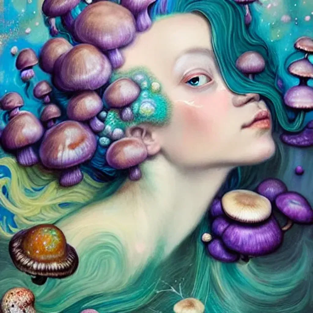 rococo portrait by Ryan Hewett, Beautiful mermaid wi... | OpenArt