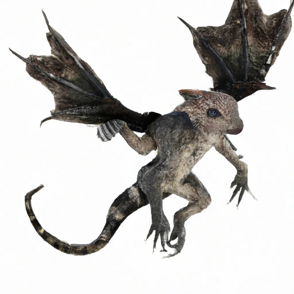 gliding lizard-like skin, a chimera of Urvogel and P... | OpenArt