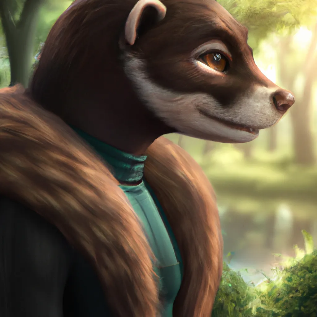 Portrait painting, elderly marten-like humanoid warr... | OpenArt