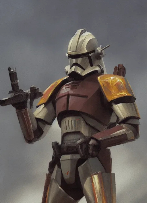 Samurai Clone Trooper, painting by Greg Rutkowski | OpenArt