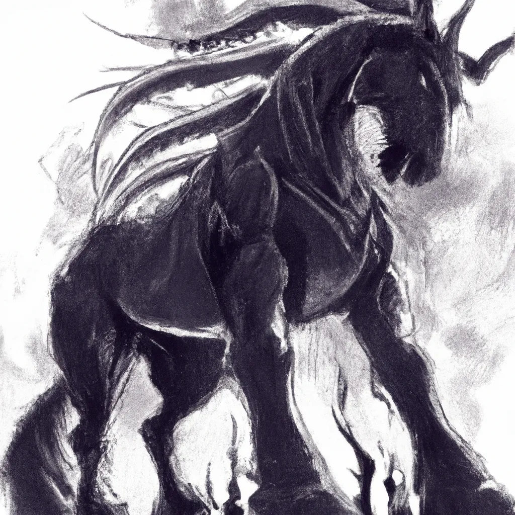 Babbstesh the demon horse, stoic, dangerous | OpenArt