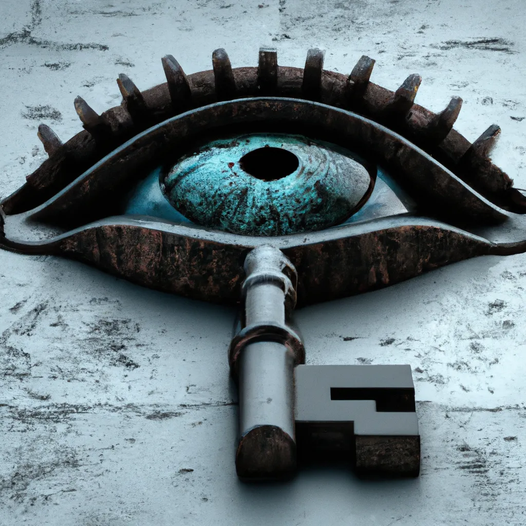 Impossible key with human eye, professional photogra... | OpenArt