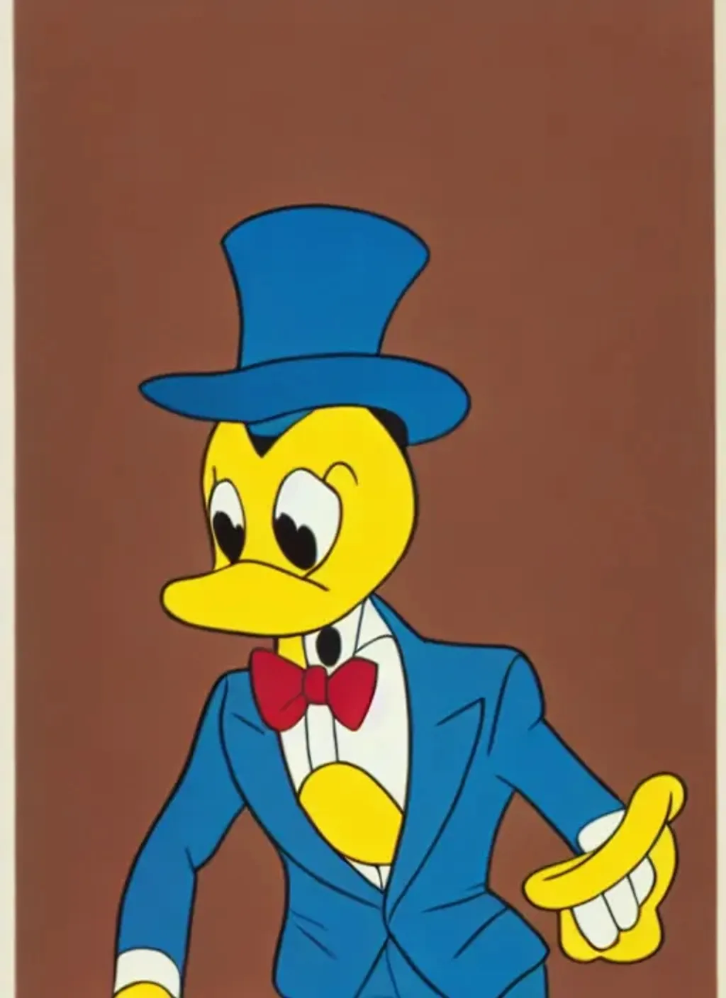 An anthro male cartoon duck wearing a suit and tie,... | OpenArt