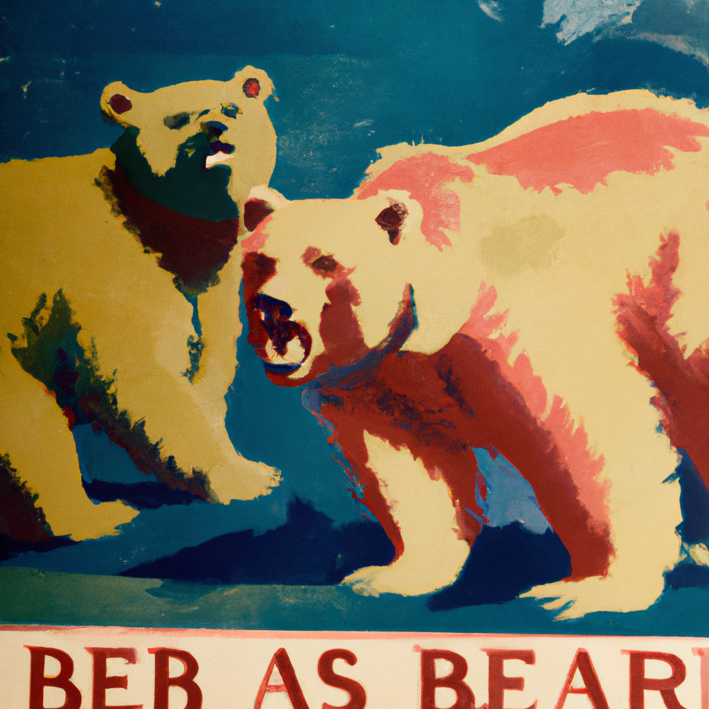 Vintage soviet propaganda posters about bears at war | OpenArt
