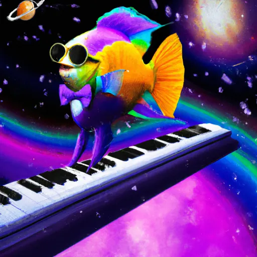 An Nemo fish wearing wearing sunglasses and a purple... | OpenArt