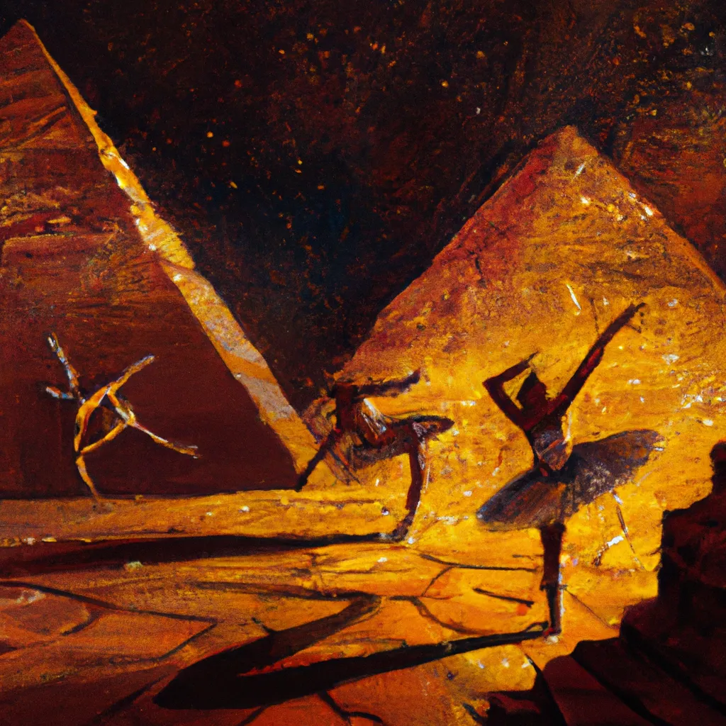 detailed painting of ballerinas dancing in the pyram... | OpenArt