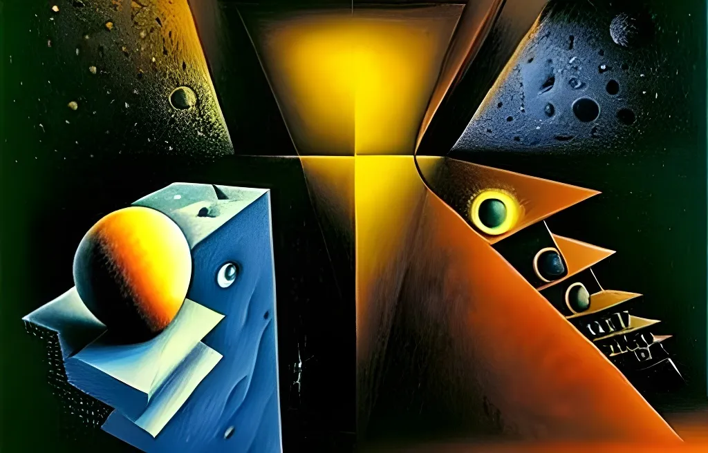 Impressive cubism Oil painting matte painting in the... | OpenArt