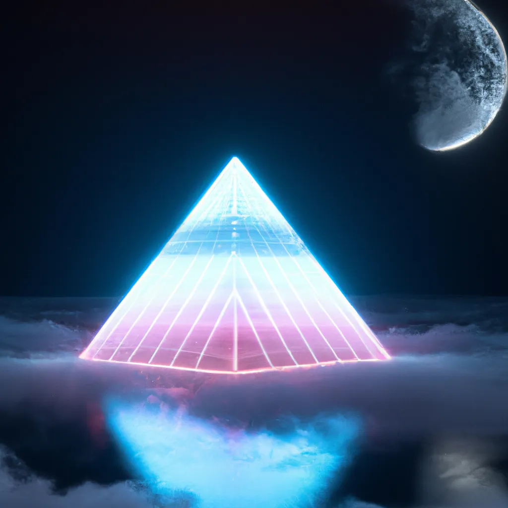 A triangle floating in the air a hyper realistic eye... | OpenArt