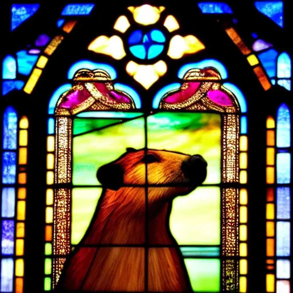 fanciful and surreal magic card as stained glass win... | OpenArt