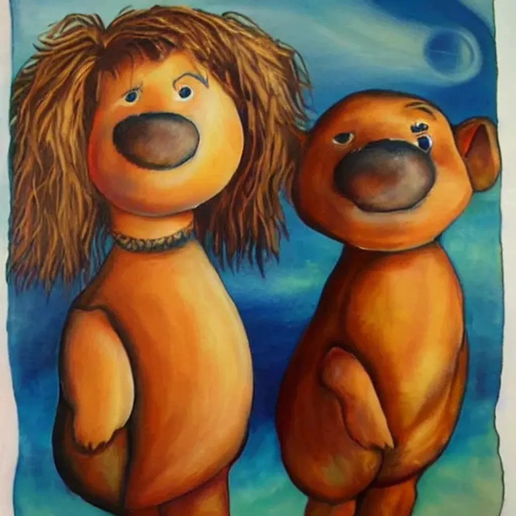 two friends painted | OpenArt