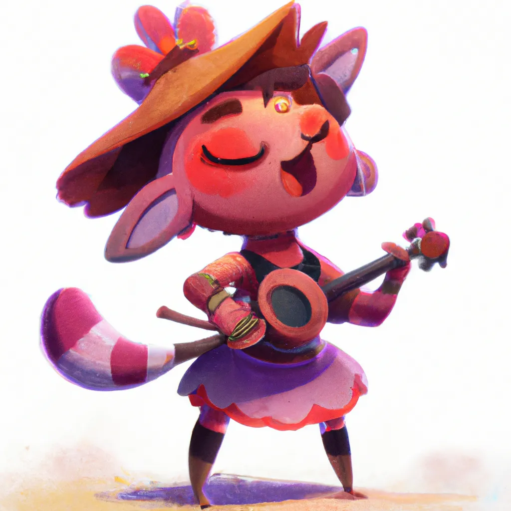 Cute rhythm game character, digital art | OpenArt