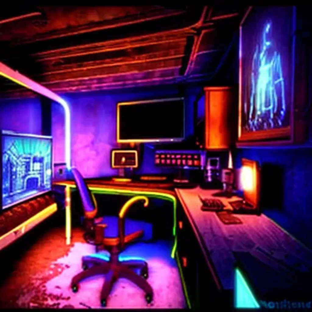 bioshock's rapture in neons in a fort frolic, bedroo... | OpenArt