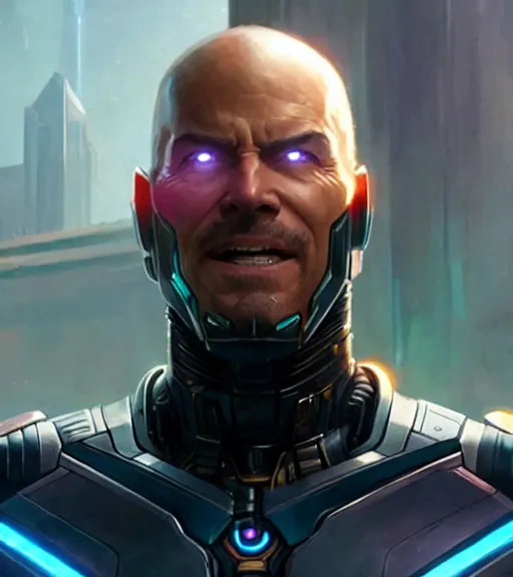 masculine android, detailed middle-aged face, androi... | OpenArt