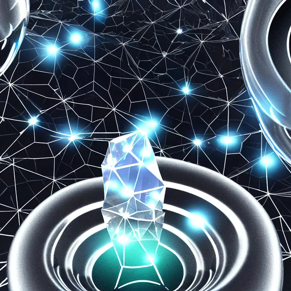 isometric Crystal cluster, universe inside a cup, re... | OpenArt