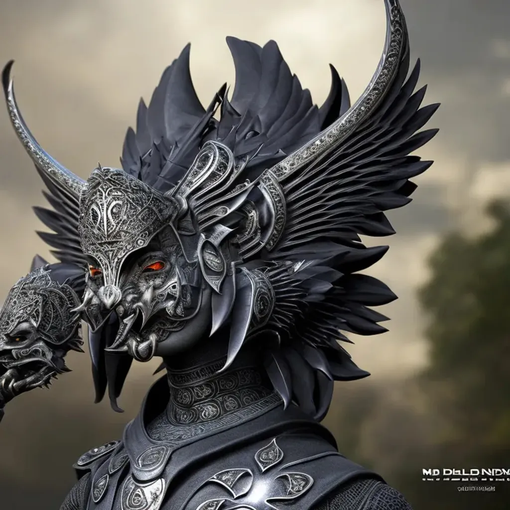 Anthropomorphic majestic garuda knight, portrait, fi... | OpenArt