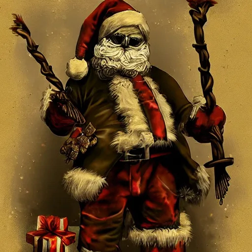 bronze age punk, Santa Claus, grim and ghastly atmos... | OpenArt