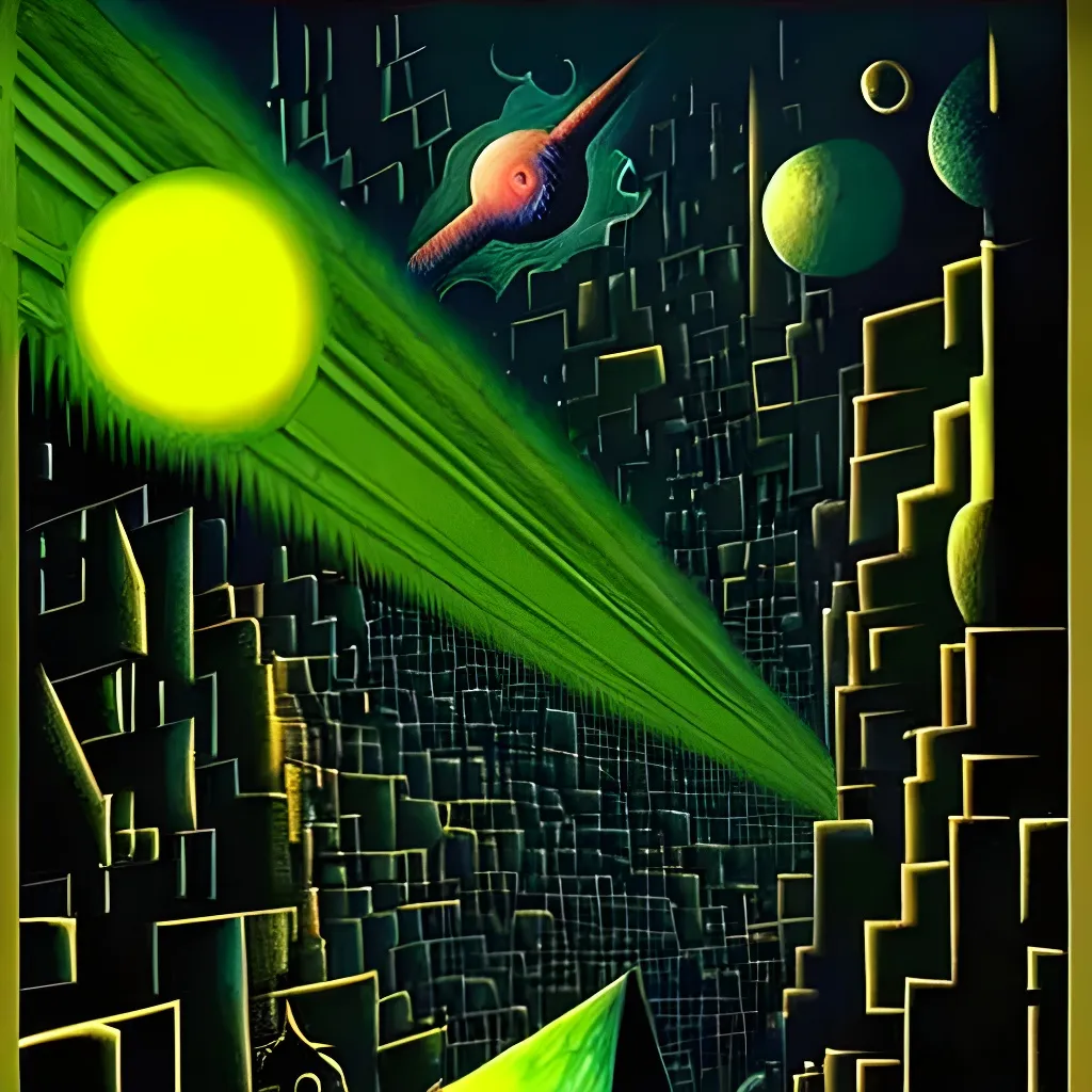 The Matrix! Impressive cubism Oil painting matte pa... | OpenArt