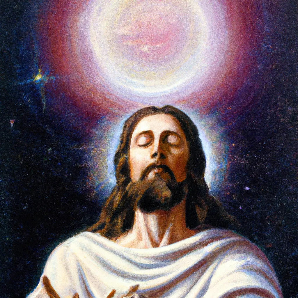 Jesus holds the Earth lovingly, very detail face of... | OpenArt
