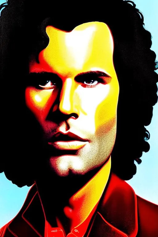 a caricature of Jim Morrison by Randy Post platon 🎨... | OpenArt