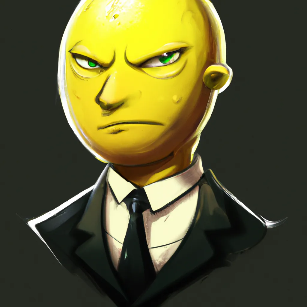 agent 47 as a lemon, digital art | OpenArt