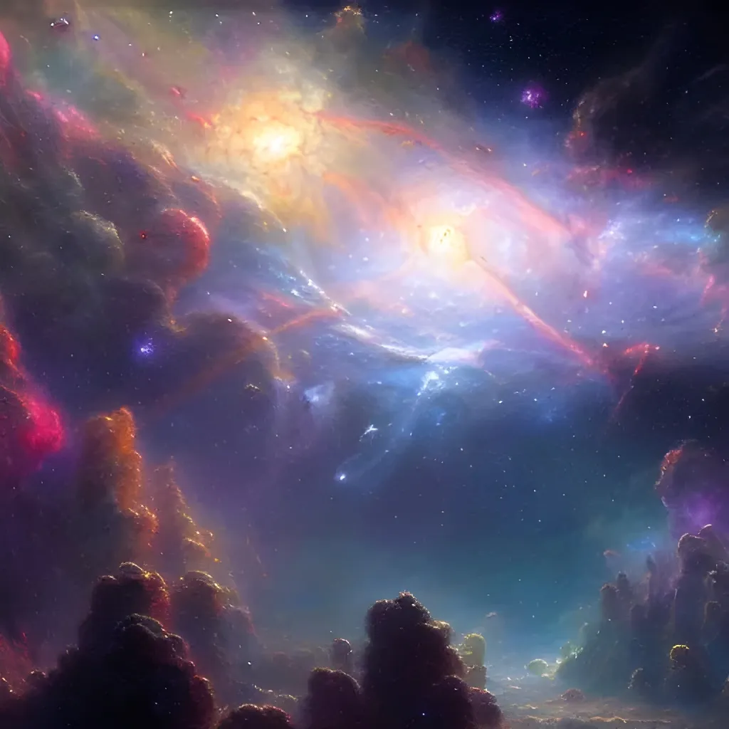bright starts in the vastness of space. heaven in th... | OpenArt