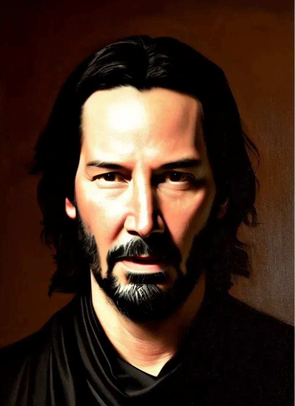 portrait of Keanu Reeves, movie promotional image, m... | OpenArt