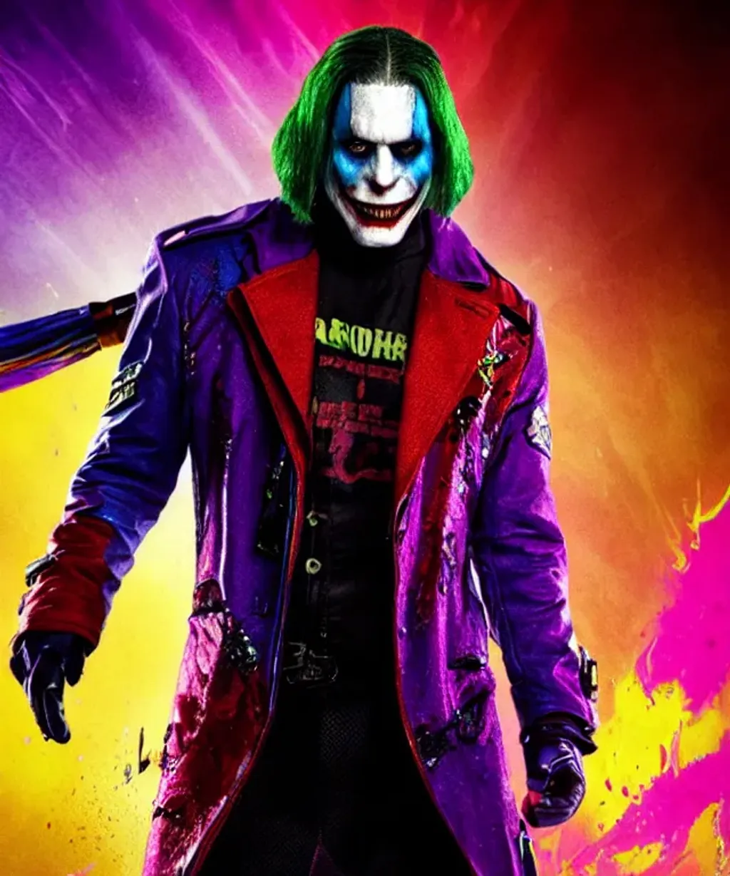 vivid dripping colors Jered Leto as Joker, Jered Let... | OpenArt