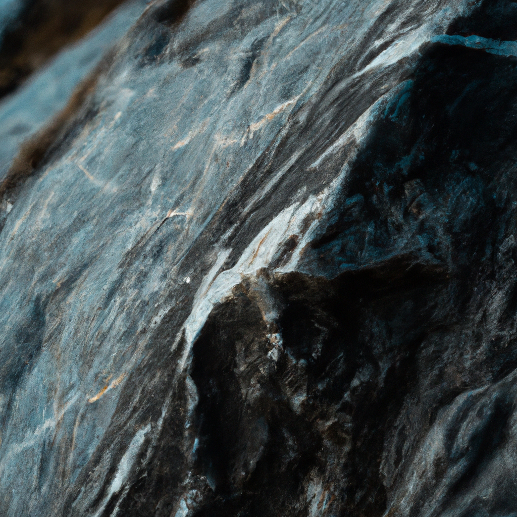 Dramatic photo of a large angular rock, 50mm, depth...