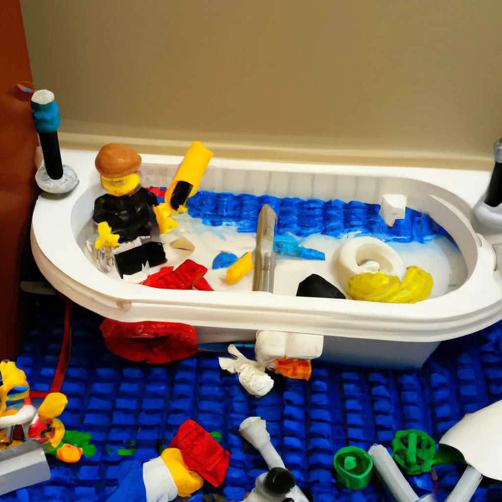 messy bathroom lego recreation | OpenArt