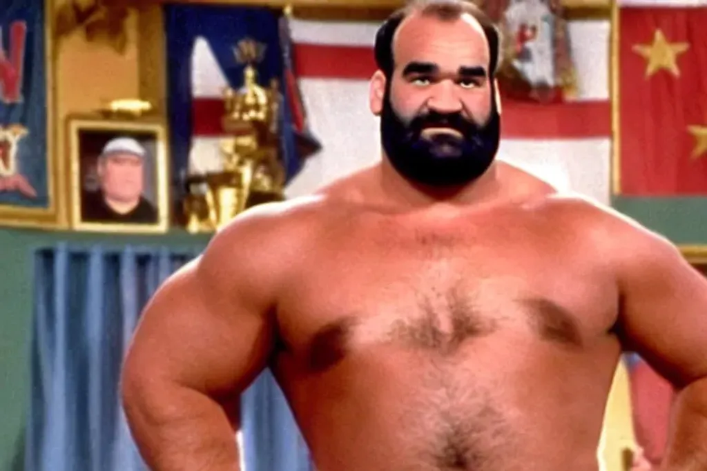 Bluto; in the style of Buronson and WWE All Stars